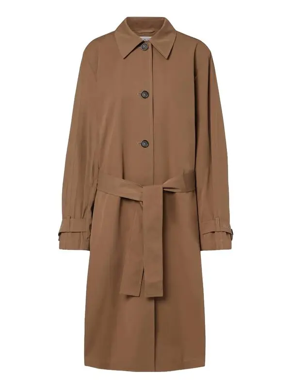 TOTEME Belted Cotton Trench Coat - Brown