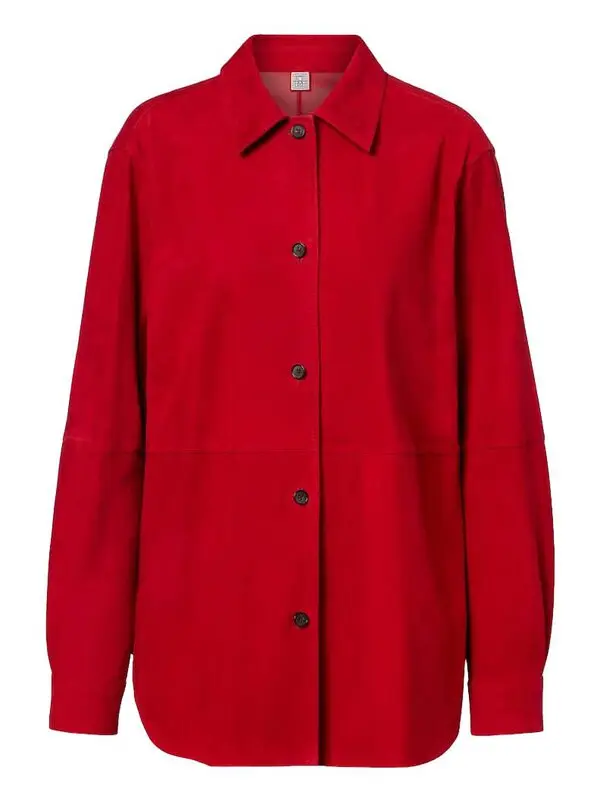 TOTEME Suede Overshirt - Red