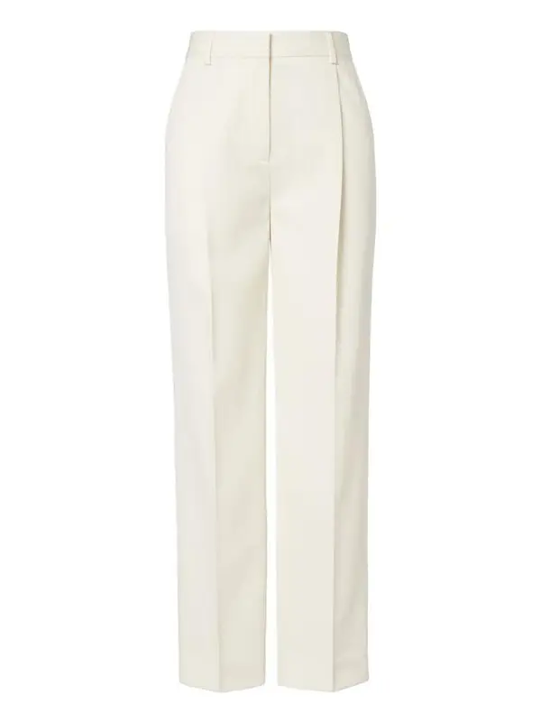 TOTEME Pleated Wide-leg Pants - White