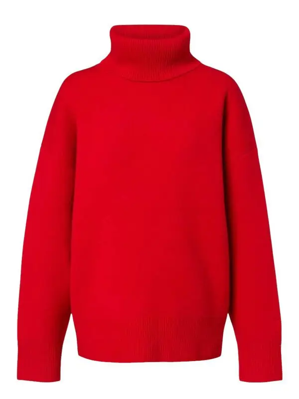 TOTEME Wool And Cashmere-blend Turtleneck Sweater - Red