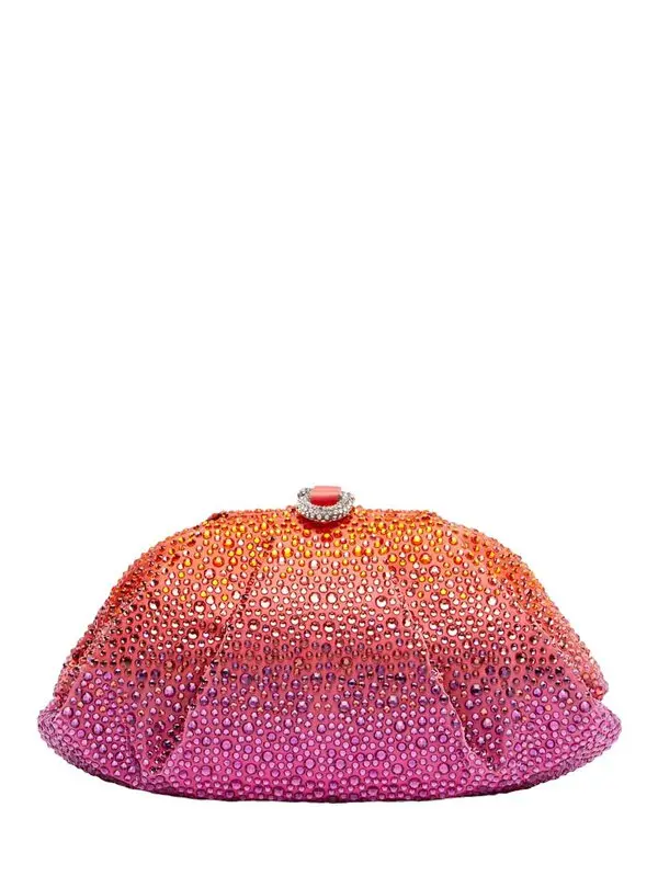 Judith Leiber Gemma Crystal-embellished Clutch - Orange