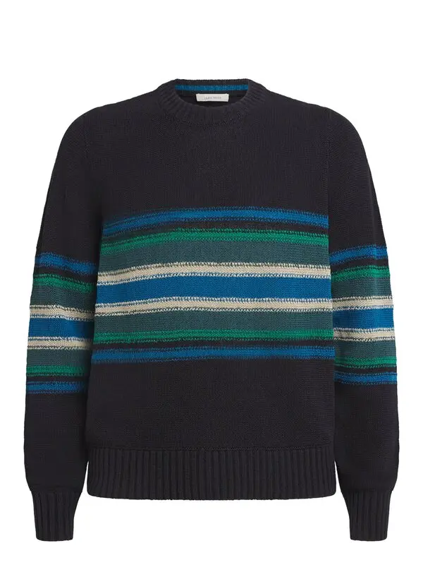 CRAIG GREEN Tape-knit Striped Sweater - Black