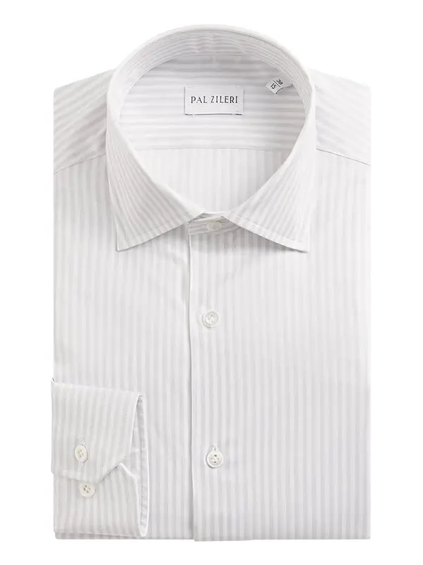 Pal Zileri Cotton Stripe Shirt - Grey