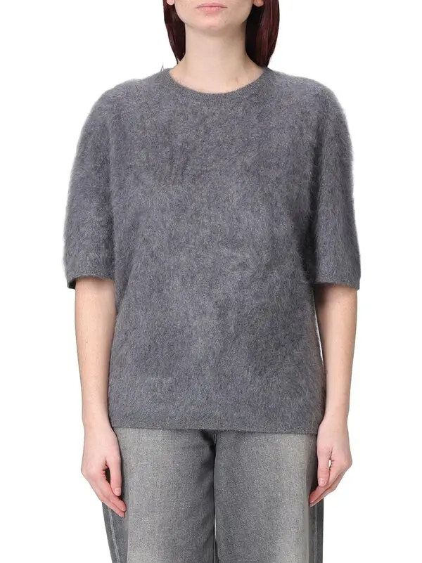 LISA YANG Short Sleeve Sweater - Grey