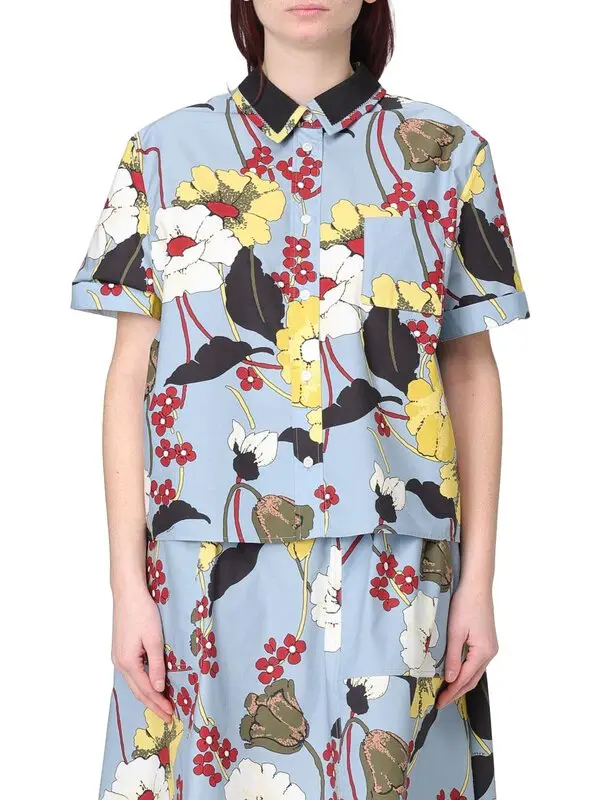 Marni Floral Print Shirt - Sky