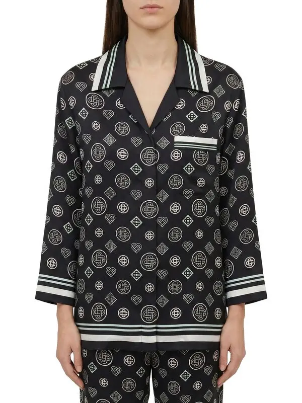 Casablanca Printed Shirt - Black