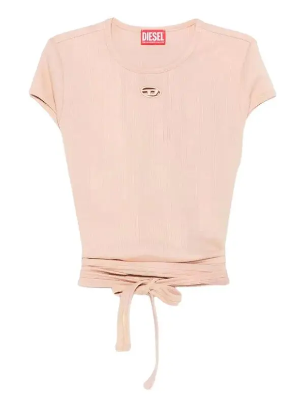 DIESEL® T-bunny-tail-r1 Wrap-tie T-shirt - Pink