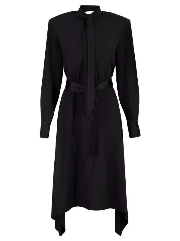 Stella McCartney Tie-neck Midi Dress - Black