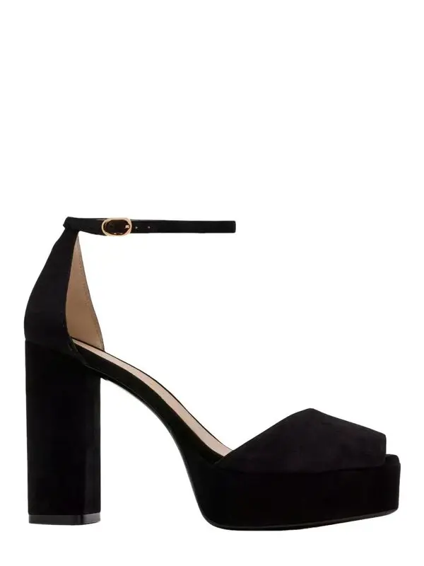 STUART WEITZMAN Platform Ankle-strap Sandals - Black