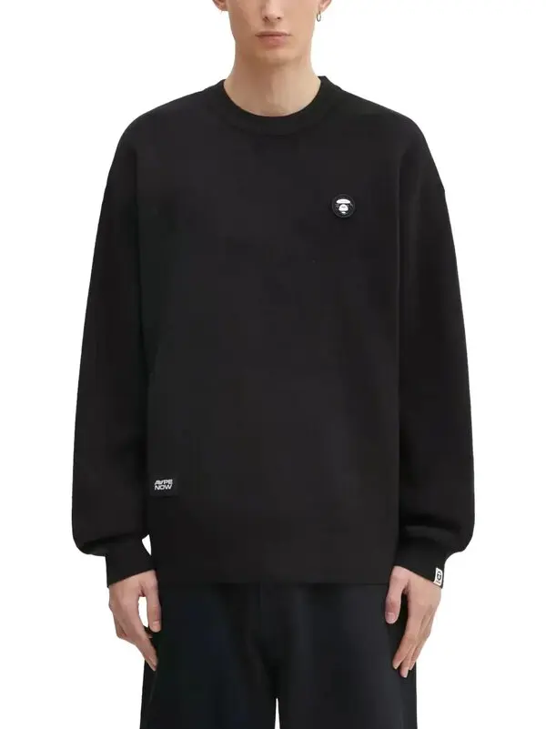 AAPE BY *A BATHING APE® Logo-patch Sweatshirt - Black