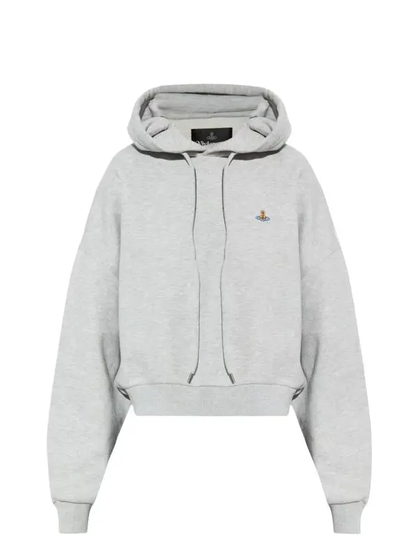 VIVIENNE WESTWOOD Orb-embroidered Hoodie - Grey