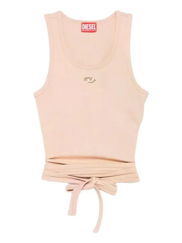 DIESEL Logo Tie Tank Top - Pink