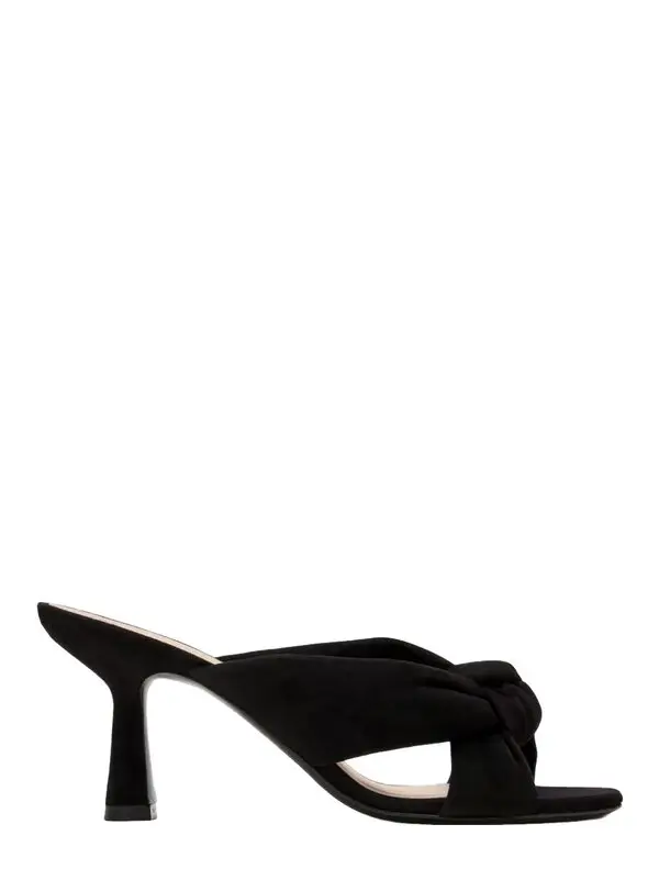 STUART WEITZMAN Knotted Stiletto Heel Sandals - Black