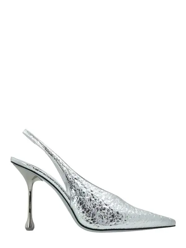 JIMMY CHOO Isa Pointed Toe Slingback Pumps - Silver