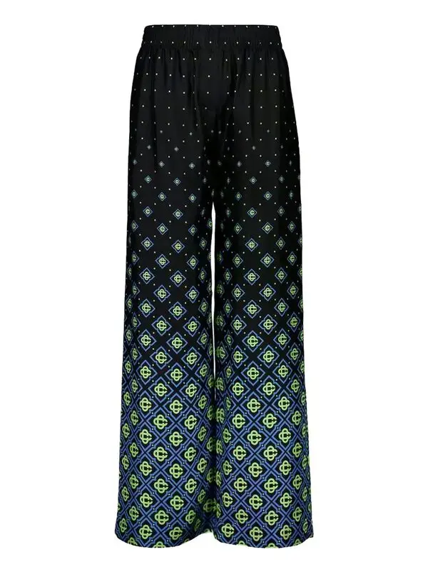 Casablanca Monogram Palazzo Pants - Black