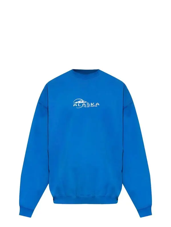 Vetements Slogan-embroidered Sweatshirt - Blue