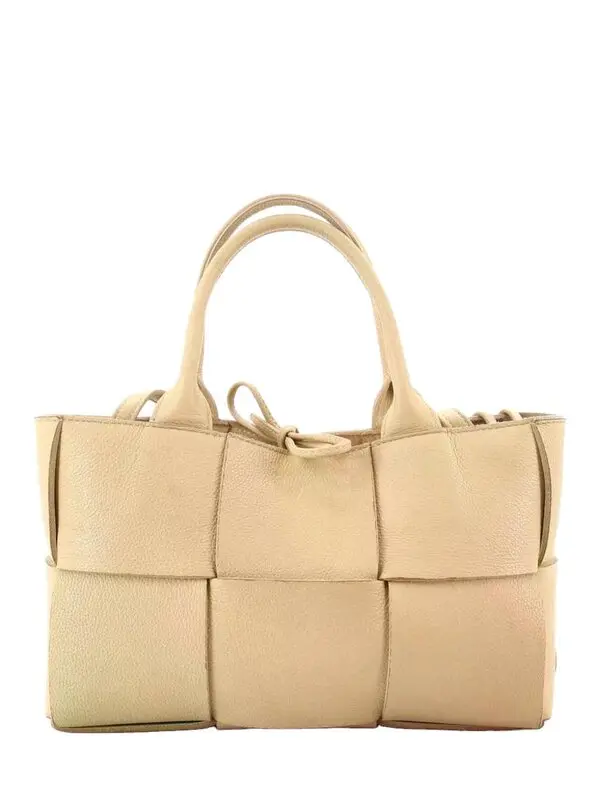 Bottega Veneta Arco Maxi Intrecciato Leather Mini Tote Bag - Neutrals