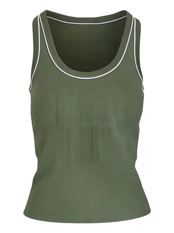 Veronica Beard Birke Ribbed Tank Top - Green