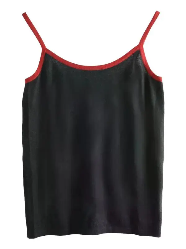 Frenckenberger Contrast-trim Tank Top - Black