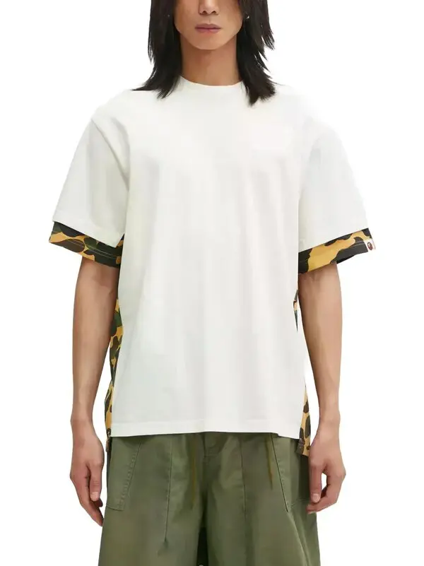 A BATHING APE 1st Camo Heavy Washed Blocking T-shirt - Neutrals