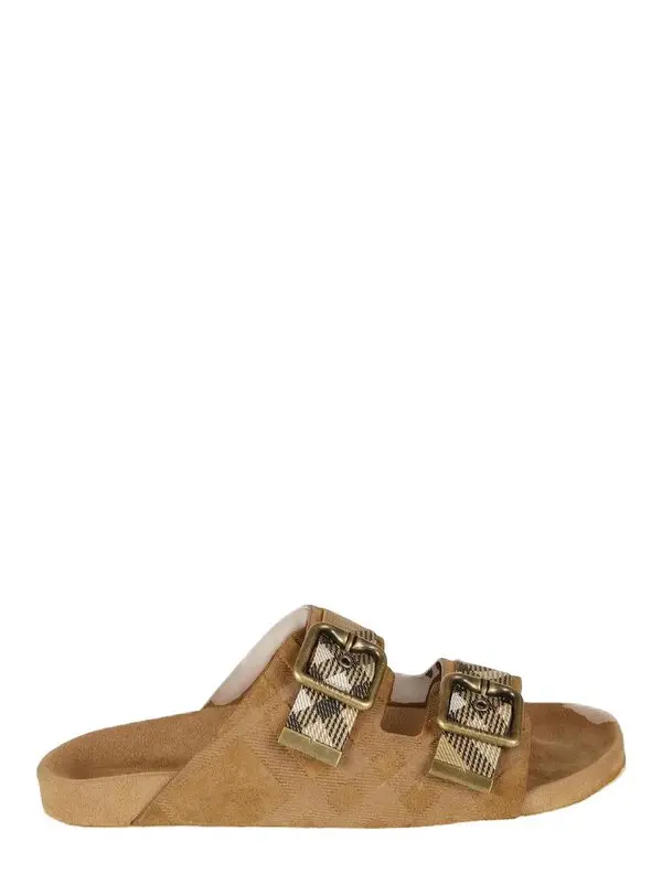 Burberry Urchin Jute Sandal - Tan