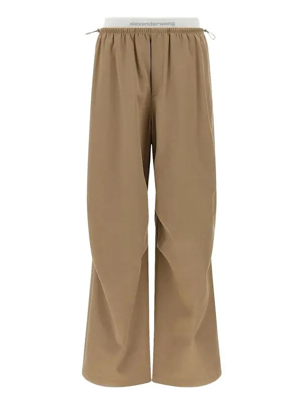 Alexander Wang Articulated Knee Mid-rise Pants - Tan