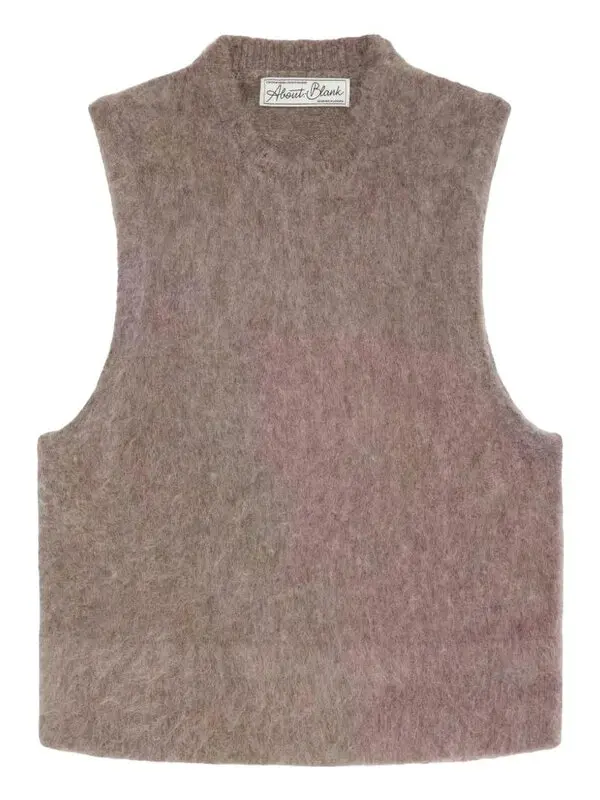 ABOUT:BLANK Crew-neck Vest - Brown