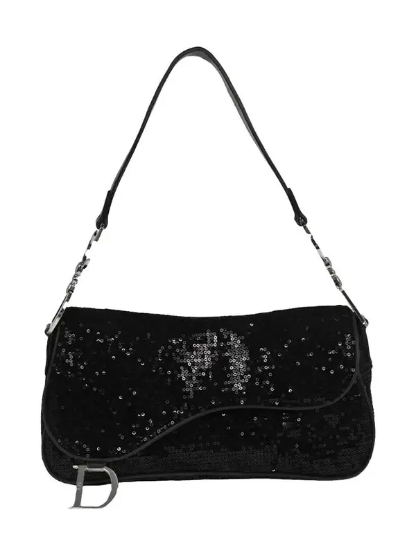 Dior 2005 Sequined Tote Bag - Black