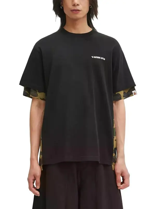 A BATHING APE 1st Camo Heavy Washed Blocking T-shirt - Black