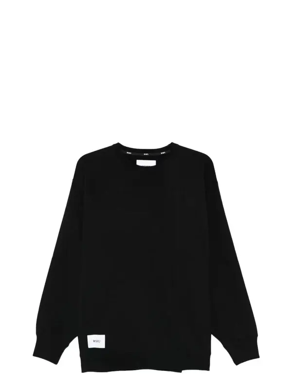 WTAPS Logo Patch Crew-neck Sweatshirt - Black