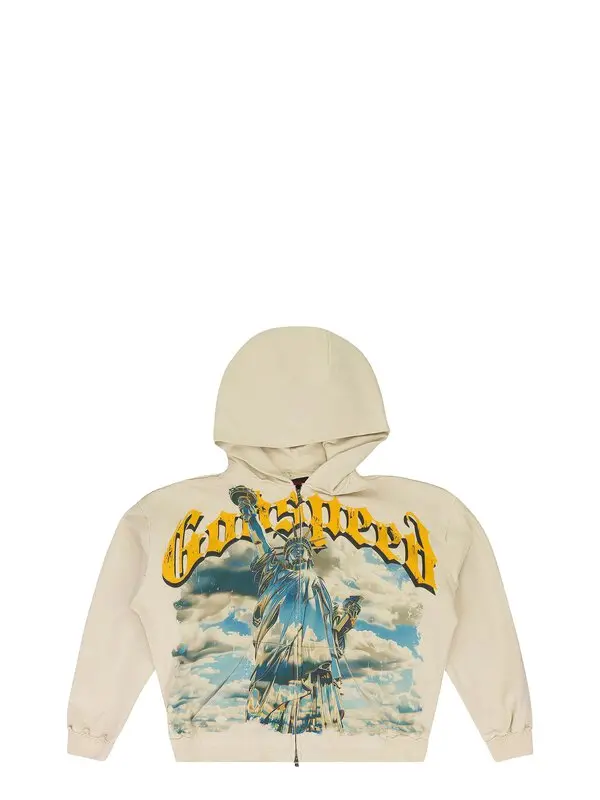 GODSPEED Chrome Liberty Zip V2 Sweatshirt - White