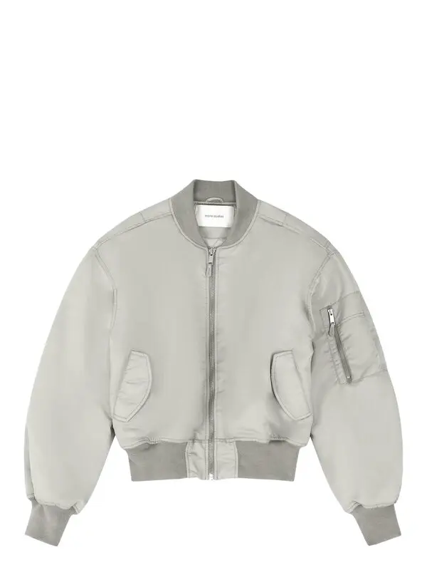 ENTIRE STUDIOS Cropped Broad Bomber - Grey