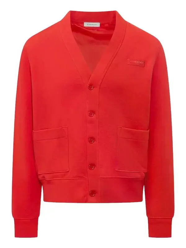 Givenchy Patch Pocket Cardigan - Red