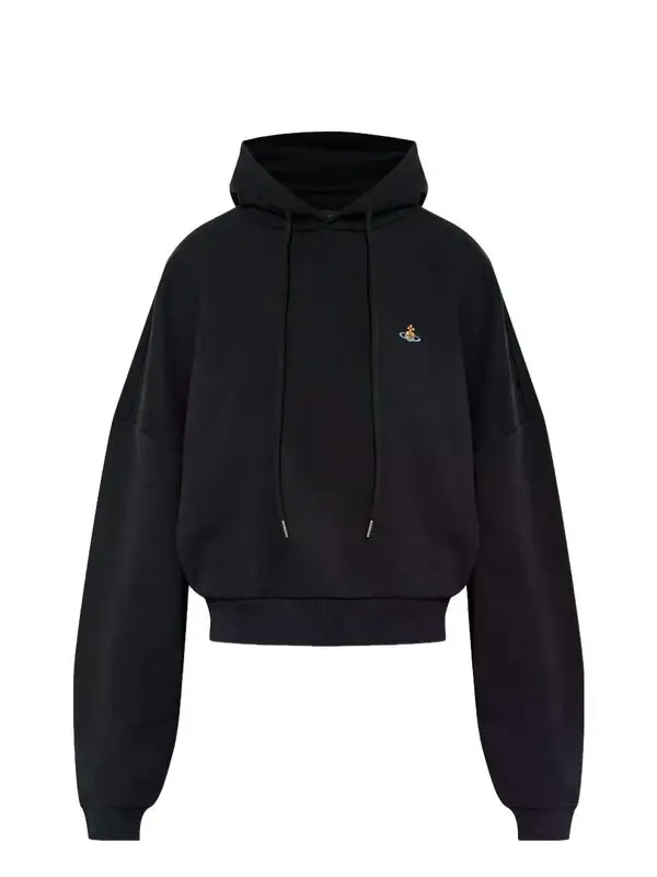 VIVIENNE WESTWOOD Orb-embroidered Hoodie - Black