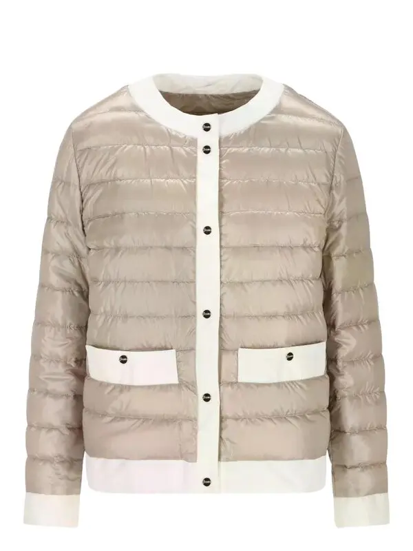 Herno Quilted Button Jacket - Neutrals