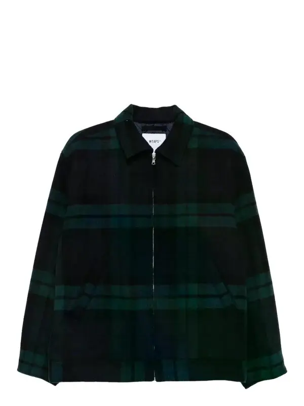 WTAPS Checked Zip-up Shirt Jacket - Blue