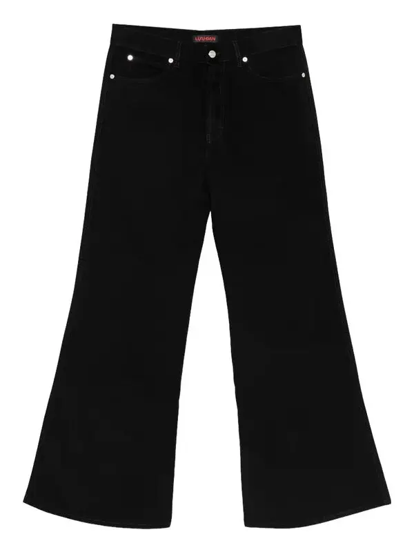 LỰU ĐẠN Wide-leg Jeans - Black