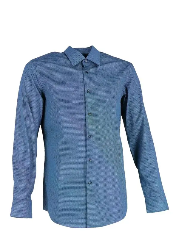 BOSS Patterned Long-sleeve Shirt - Blue