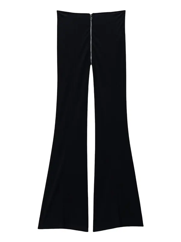 Alexander Wang Zipper At Rise Mid Rise Pants - Black