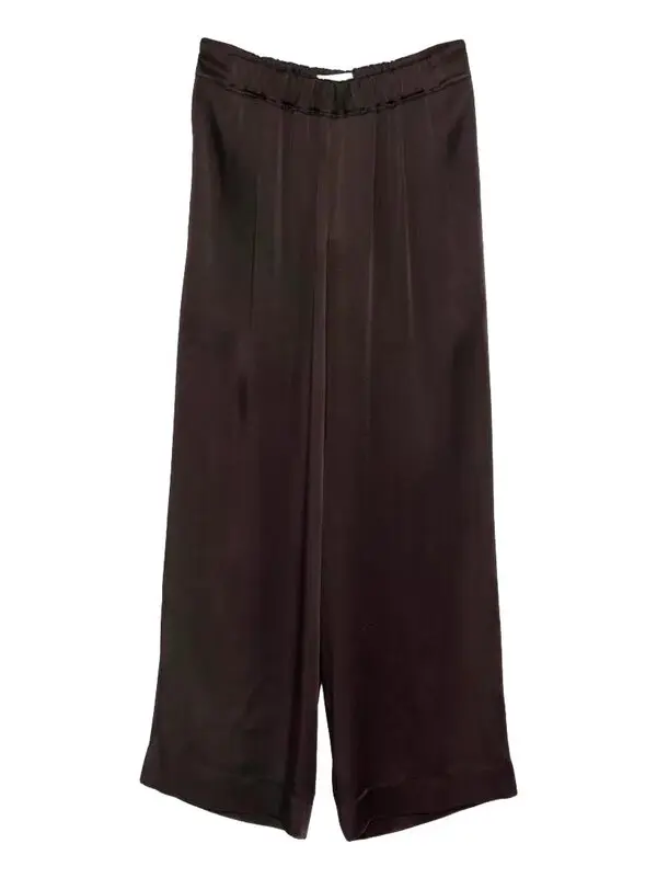LIBEROWE Pleated Front Palazzo Trousers - Brown