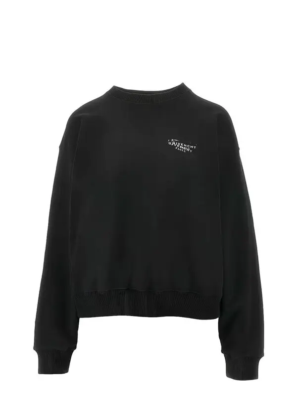 Givenchy Stamp-print Crew-neck Sweatshirt - Black