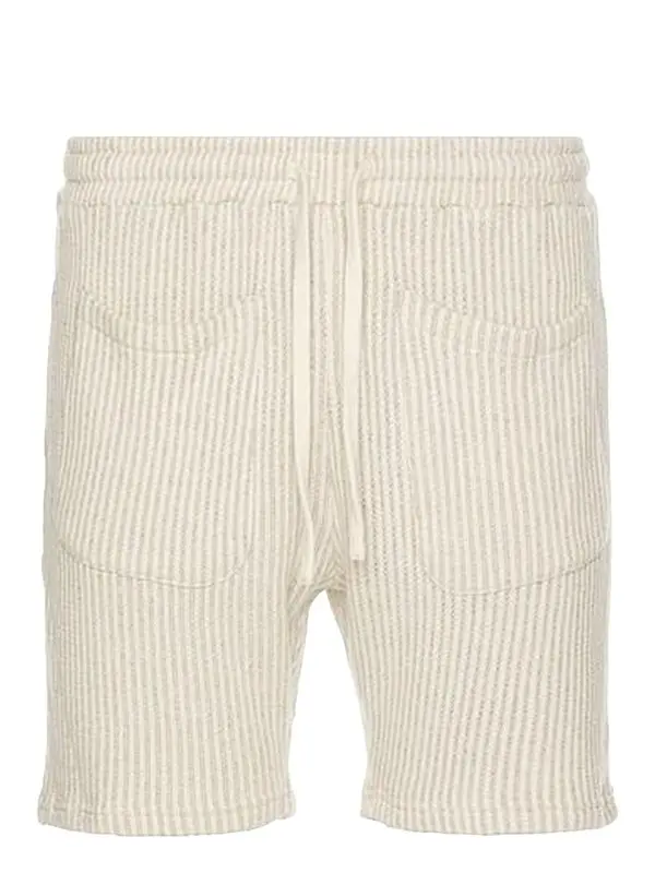 KROST Striped Knit Shorts - Cream