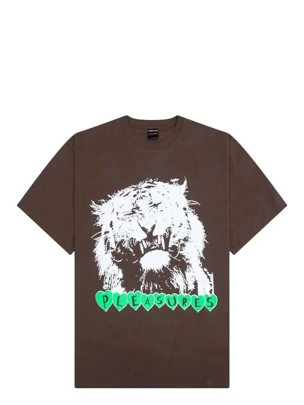 PLEASURES Grin T-shirt - Brown