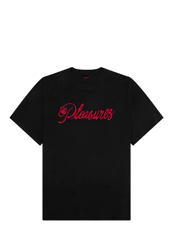 PLEASURES Scrawl T-shirt - Black