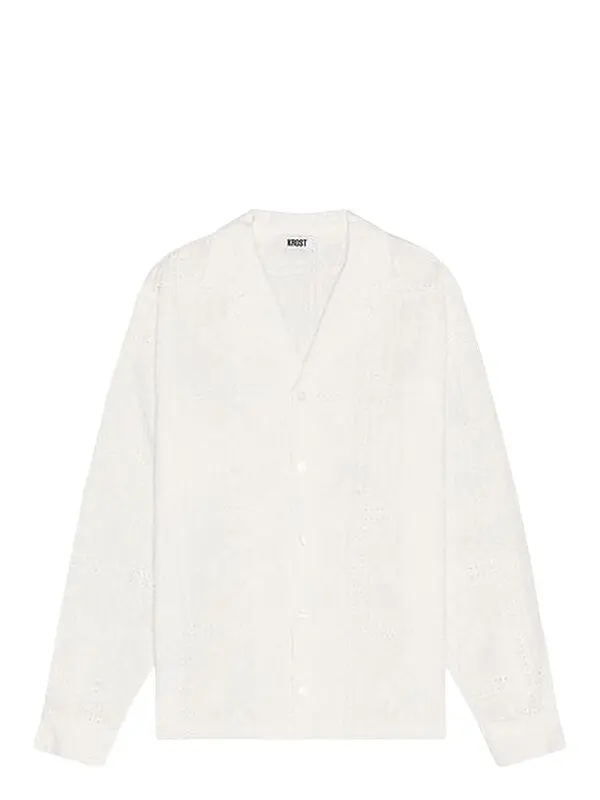 KROST Montauk Embroidery Shirt - White