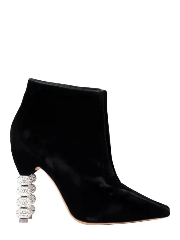 SOPHIA WEBSTER Crystal-embellished Stiletto Boots - Black
