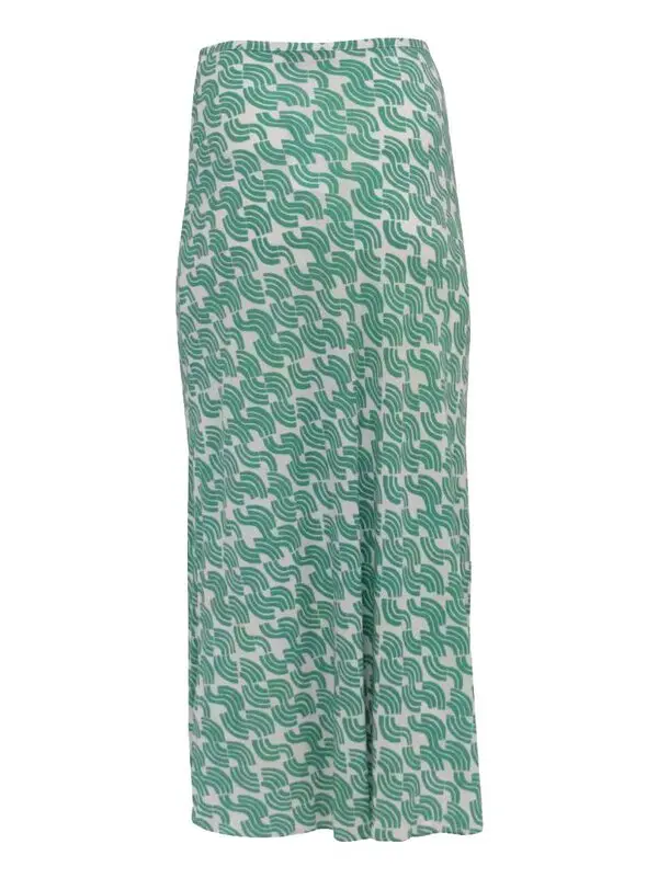 Rixo Kelly Printed Midi Skirt - White