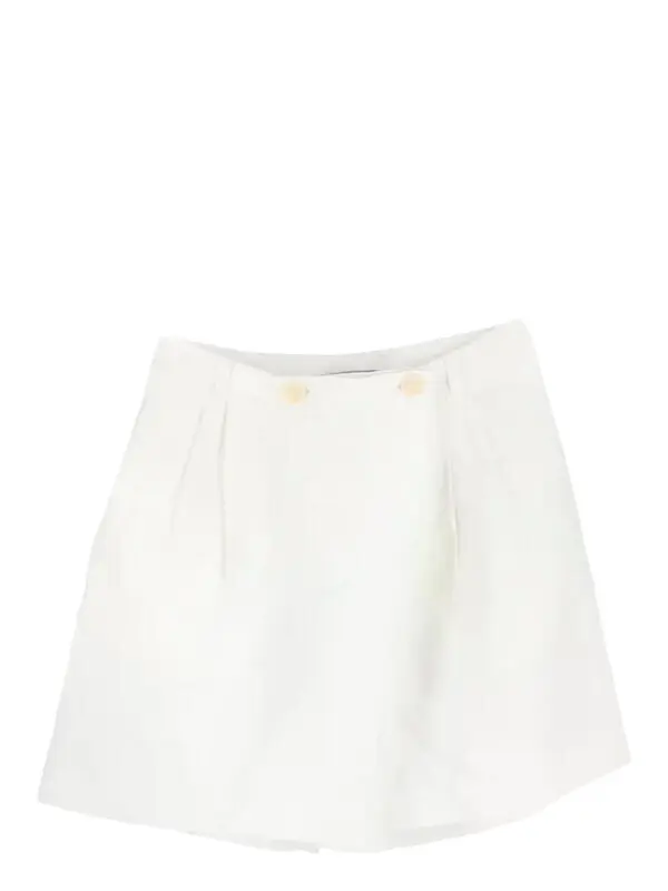 Bottega Veneta High-rise Linen Skirt - White