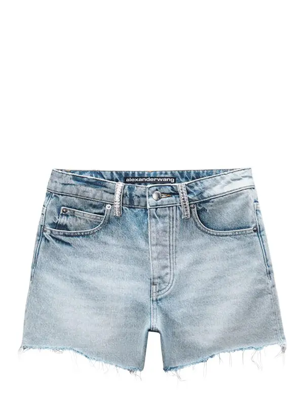 Alexander Wang Mid Rise Relaxed Short - Blue