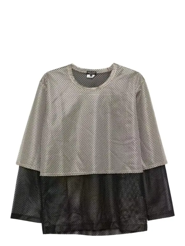 Comme Des Garçons Mesh Layered Long-sleeve T-shirt - Black